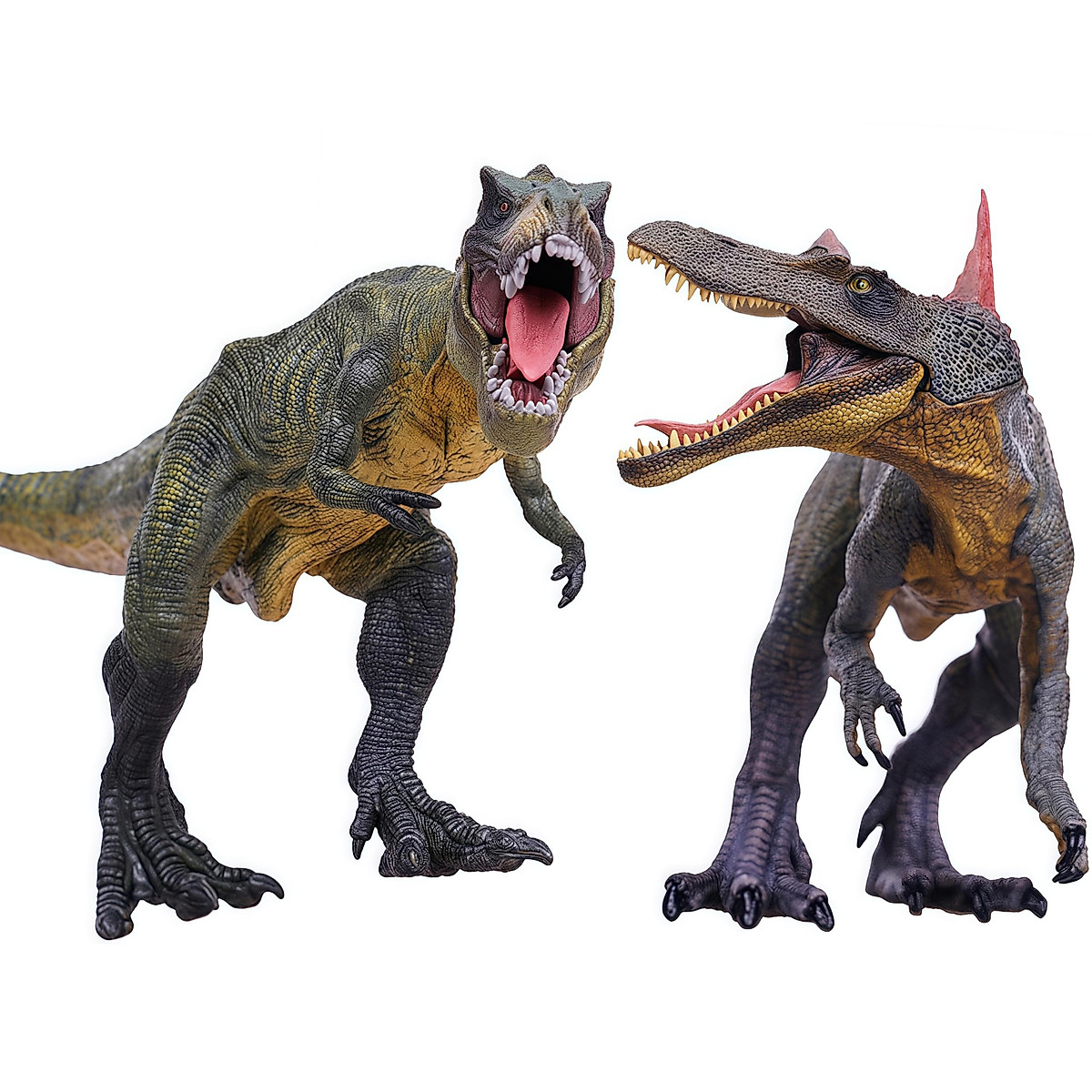 Gemini&Genius Dinosaur Toys Tyrannosaurus Rex and Spinosaurus Dinosaur World Action Figures, Great Birthday Gift, Collection, Cake Topper, Party Supplies, Room Decor for Kids 3-12 Years Old
