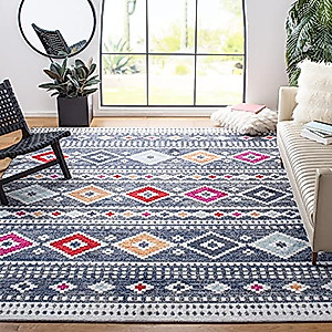 SAFAVIEH Adirondack Collection 6' x 9' Grey/Beige ADR221F Moroccan Boho Non-Shedding Living Room Bedroom Dining Home Office Area Rug