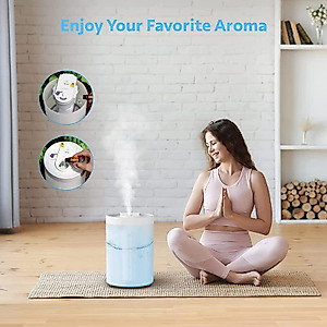 KOIOS Patented Cool Mist Humidifiers (2023 Upgraded), 4L Top Fill Ultrasonic Air Humidifier, Essential Oil Diffuser for Bedroom Large Room Home, 31H Runtime, Whisper Quiet Perfect for Babies, Plants