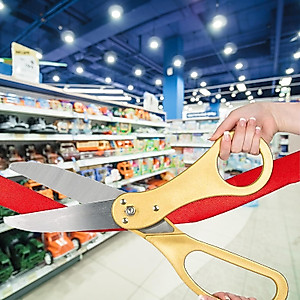 20" Gold Scissors for Grand Opening – Gold Giants Ribbon Cutting Scissors for Special Events Inaugurations and Ceremonies Giant Scissors for Ribbon Cutting Ceremony Heavy Duty Scissors