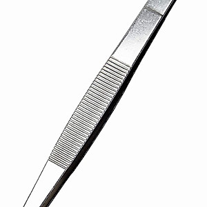 BinaryABC Stainless Steel Straight and Curved Nippers Tweezers Feeding Tongs for Reptile Snakes Lizards Spider,2pcs(Silver)