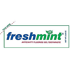 Freshmint® 500 Individual Packets of 0.28 oz. Single use Clear Gel Anticavity Fluoride Toothpaste