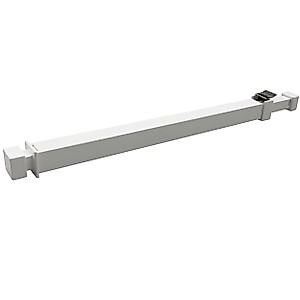 Ideal Security Window Security Bar with Childproof Lock, Adjustable Window Lock AC Units and Inside Security, Horizontal and Vertical Sliding Window Bar, White (15.7-26.75 Inches)