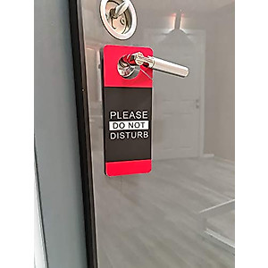 Do Not Disturb Door Hanger Sign, 2 Pack, Double Sided, Ideal for Using in Any Places Like Offices, Clinics, Law Firms, Hotels or During Therapy, Spa Treatment, Counseling Sessions