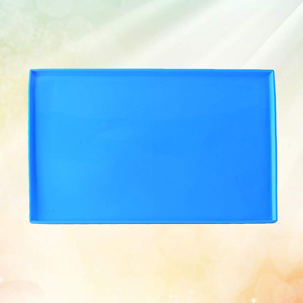 Hemoton Swiss Roll Cake Mat Flexible Baking Tray Jelly Roll Pan Silicone Cookies Mold Bakeware (Blue)