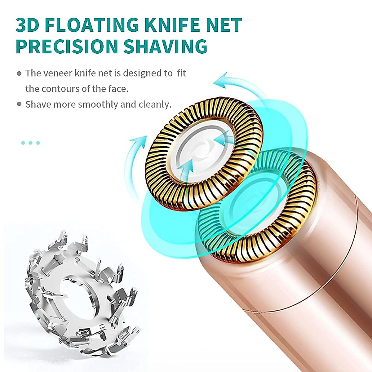 MEIYIXIN Facial Hair Removal Lipstick Hair Remover for Women Face Portable Painless Waterproof, Battery Powered Electric Hair Shaver Razor for Cheek, Chin, Lip and Neck