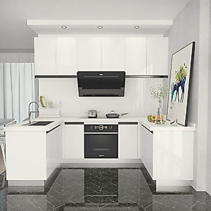 ORBIDO Wallpaper Peel and Stick Countertops （15.7"x196"） Glossy Countertop Contact Paper Peel and Stick Wallpaper for Bedroom Kitchen Countertop Cabinet Wardrobe Self-Adhesive Removable Wall Paper