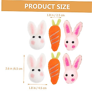 KESYOO 18 pcs Rabbit Felt Brooch scrapbooking flatback felt animals kit bunnies easter ornament felt rabbit craft easter rabbit charms hanging easter ornaments carrot child products Toy