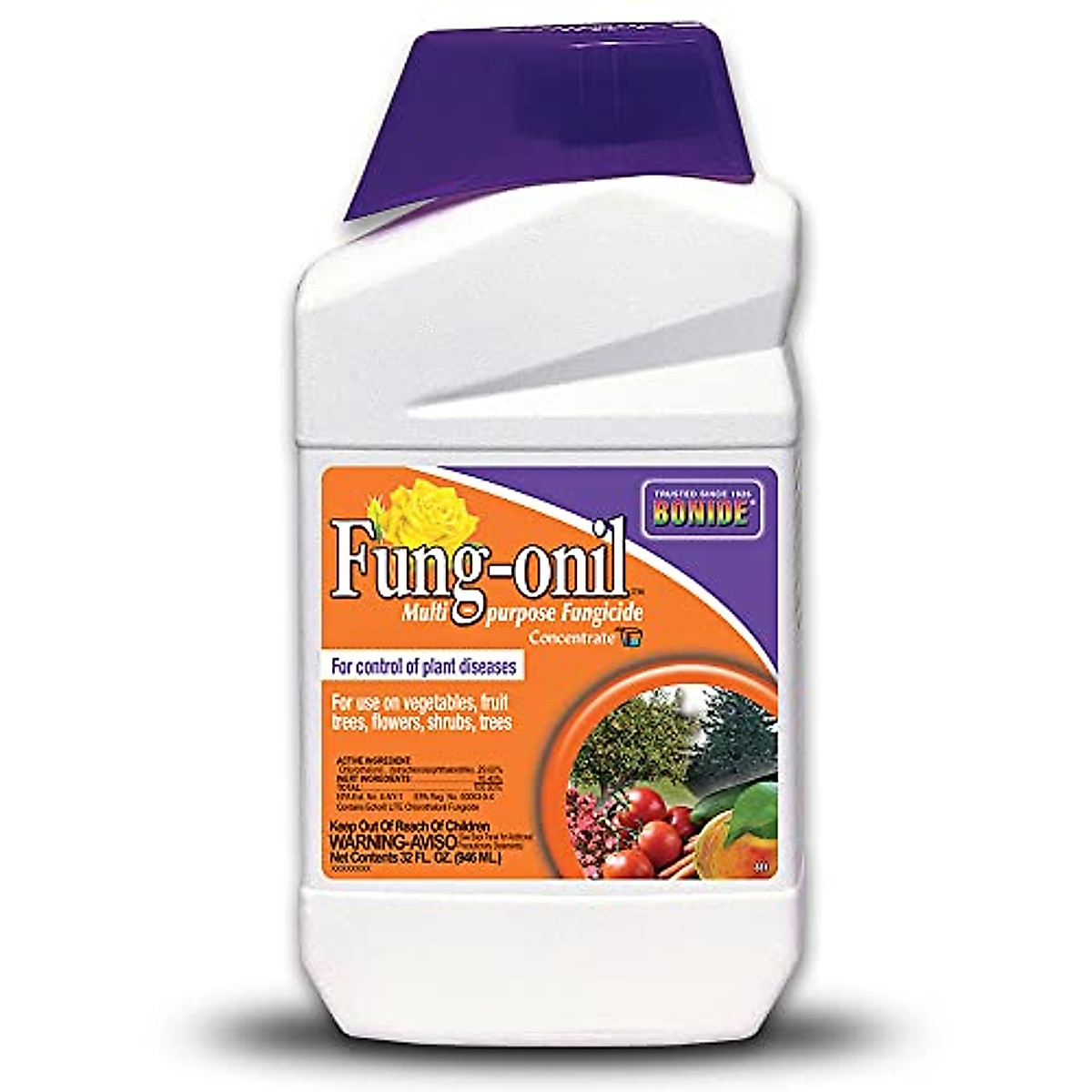 Bonide Fung-onil Multi-Purpose, 32 oz Concentrated Solution for Plant Disease Control, Long Lasting & Waterproof