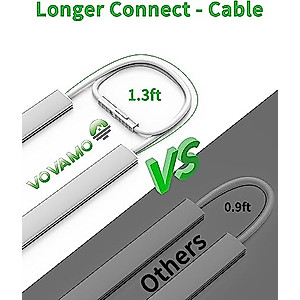 Vovamo Under Cabinet Lighting Plug-in, Dimmable Under Counter Lights for Kitchen, 3pcs 12 Inch, Warm White 3000K Linkable USB Led Light Strip, Wired Led Light Bar for Desk,Sink,Workbench