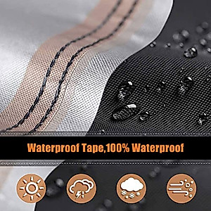 Enzeno Patio Egg Chair Cover with Waterproof Zipper （75x45inch）, Outdoor Furniture Hanging Swing Egg Chair Cover Waterproof Anti-dust with 210D Oxford Fabric, Fits Most Single Swing Egg Chair