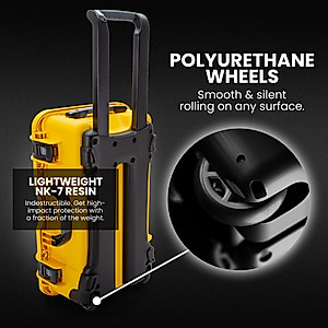 Nanuk 935 Pro Photo Kit – Waterproof Travel Camera Hard Case with Padded Dividers and Wheels, 22” x 14” x 9” - Dustproof and Impact Resistant, Airline Carry-On Approved – Yellow