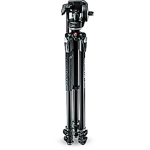 Manfrotto 290 Xtra Aluminum 3-Section Tripod Kit with Fluid Video Head (MK290XTA3-2WUS)