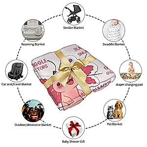 Anatomy of an Axolotl Blanket Throw, Mexican Salamander Flannel Fleece Blanket Perfect Axolotl Lover Gift, Lightweight Soft Animal Blanket Suit for Sofa Bed Couch Travel 40"x30" XS for Pet