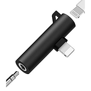 Headphone Adapter Lightning to 3.5mm AUX Audio Jack and Charger Extender Dongle Earphone Headset Splitter Compatible with iPhone 12 11 Mini pro max xs xr x se2 7 8 Plus for Ipad Air Y Cable Converter