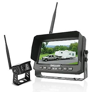 Truck Bus Digital Wireless Backup Camera Monitor System Kit, 7 inch DVR Monitor+HD IP69K Waterproof Night Vision Rear View Reverse Camera for Van Trailer 5th Wheel Pickup RV Campers Motor Home Boat