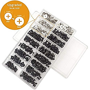 Akuoly Laptop Screw Set PC M2 M3 M2.5 Screw Standoffs for Universal Laptops and Hard Drive Disk M.2 SSD, 355 Pieces