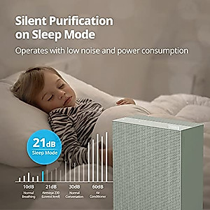Coway Airmega 230 True HEPA Air Purifier with Air Quality Monitoring, Auto, and Filter Indicator, Sage Green
