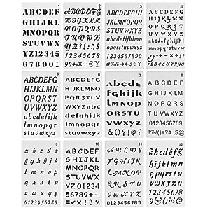 Mr. Pen- Letter Stencils, 12 Pack, 4 x 7 Inch, Alphabet Stencils, Letter Stencil, Lettering Alphabet Stencil, Stencils, Stencils Letters and Numbers, Lettering Stencils, Bullet Journaling Stencils
