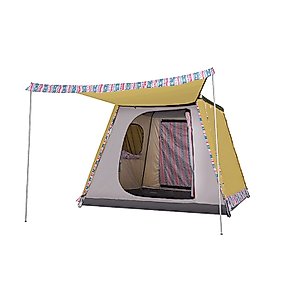 AyfeS Outdoor Tent, Automatic Instant Easy Pop Up Camping Tent, Hexagonal, Double Layer, Double Doors & 4 Windows