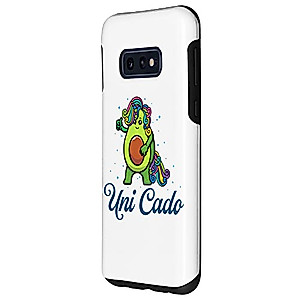Galaxy S10e Uni Cado, Cute Avocado, Funny Unicorn, Guacamole, Vegan Case