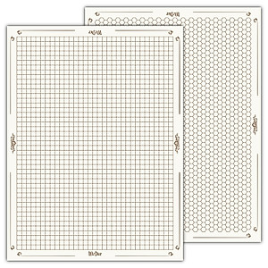 48" x 36" Reversible Vinyl Gaming Mat | Role Playing Games Grand Campaigner | 1” Squares & Hexes for Tabletop RPG Gaming Miniatures