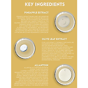 Exfoliating Pineapple Face Milk Serum with Olive Leaf Extract and Allantoin, 1 Fl Oz / 30 ml