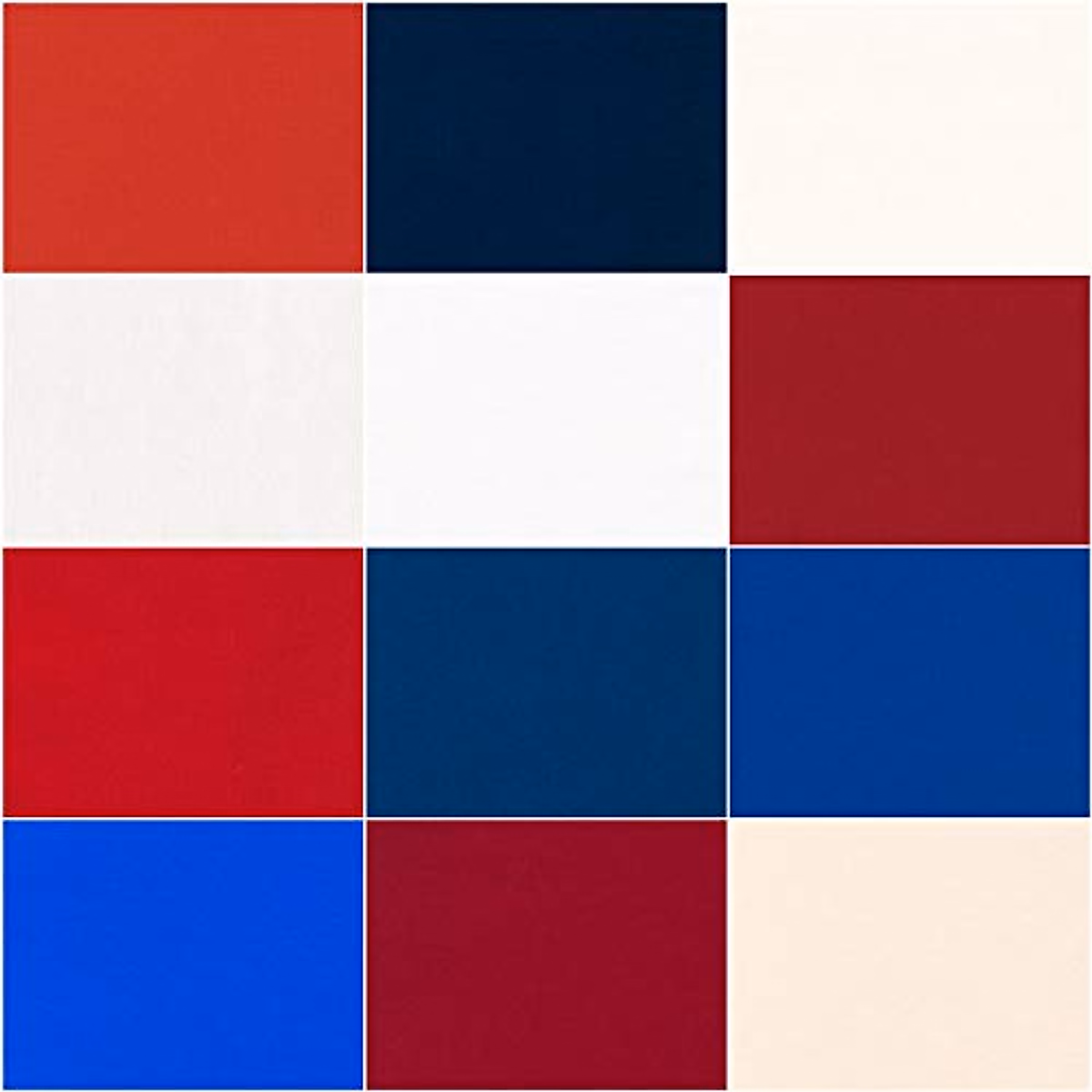 Robert Kaufman Kona Cotton Solids Patriotic Roll Up 2.5" Precut Cotton Fabric Quilting Strips Jelly Roll Assortment RU-779-40