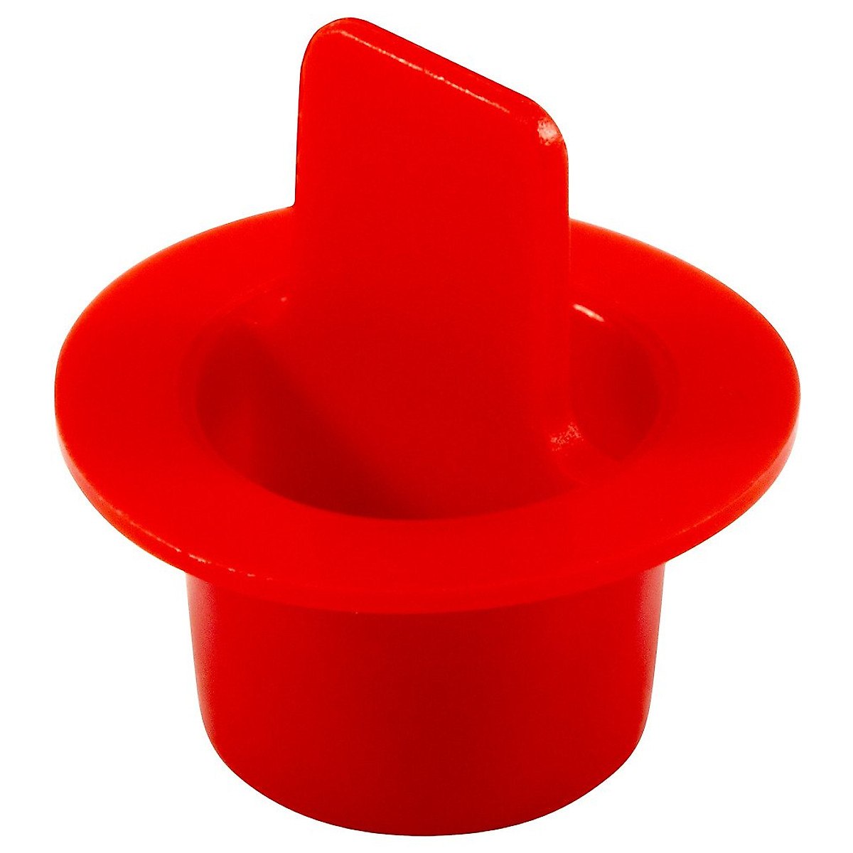 Caplugs ZCPT5Q1 Plastic Center Pull Tab Tapered Plug. CPT-5, PE-LD, Cap OD 0.69" Plug ID 0.548", Red (Pack of 100)