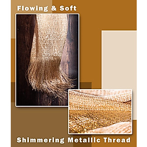 KUNINDOME Sparkling Metallic Shawls and Wraps with Buckle,for Evening Party Wedding Bride Bridesmaid, Gold