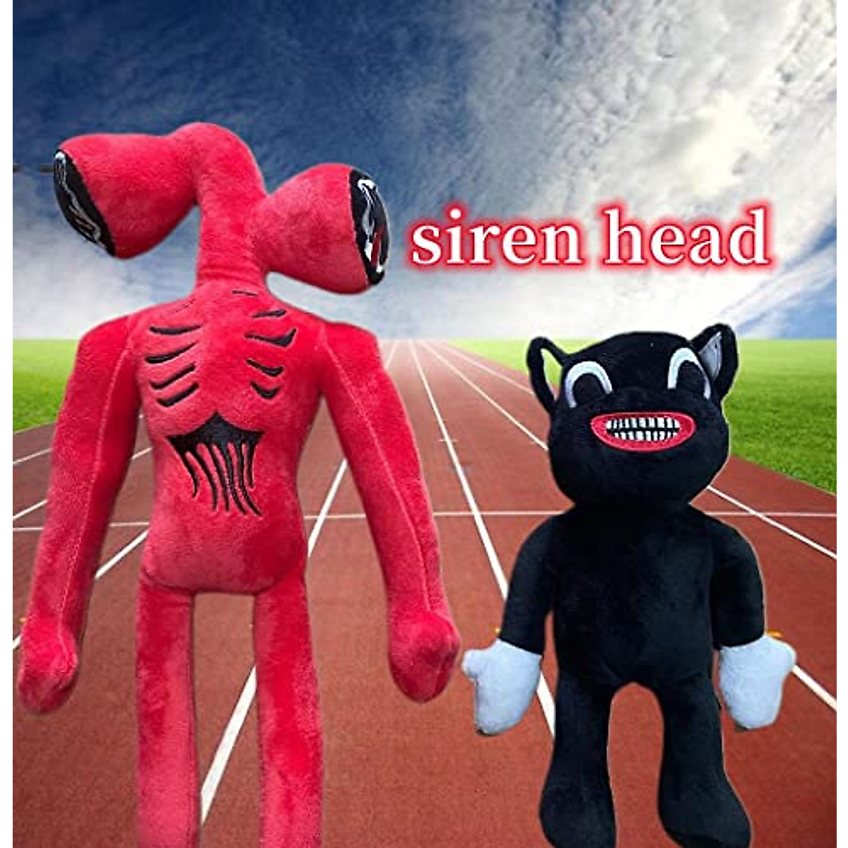 POPRORE Siren Head Plush Toys Cartoon Dog Cartoon Cat Plush Toys for Boys and Girls Home Party Gift Birthday Gift (Red)