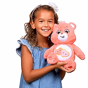 Care Bears 22084 14 Inch Medium Plush Love-A-Lot Bear, Collectable Cute Plush Cuddly Toys for Children, Soft Teddies Suitable for Girls and Boys Aged 4 Years +
