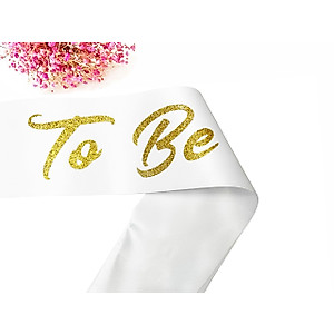 Ashaqshnglee Groom to Be Sash, Groom Sash Bachelor Party Funny Accessory for Future Groom Wedding Gift Idea from Bride to Be White Gold