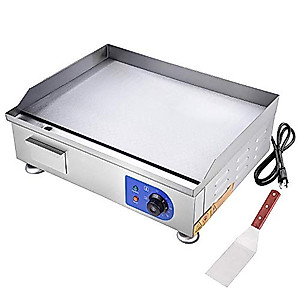 Yescom 2500W 24" Electric Countertop Griddle Flat Top Commercial Restaurant BBQ Grill