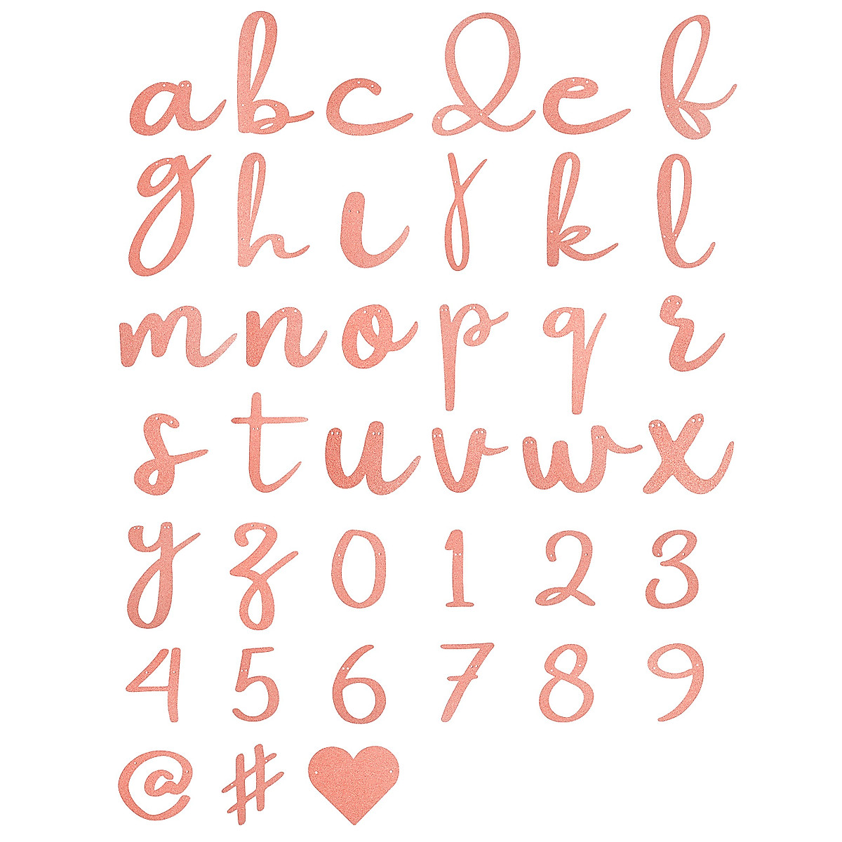 envizins Custom Cursive Script Lowercase Gold, Rose Gold, Silver Glitter Letter Banner, You Could Personalize a Phrase-Word-Number-Name-symbol. Roll String Included