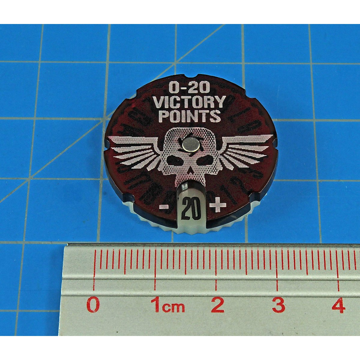 LITKO Victory Point Dial #0-20 Compatible with WHv8, Translucent Red & Ivory