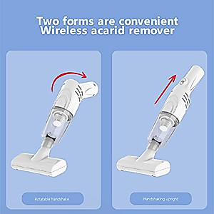Dianli Cordless Vacuum Cleaner with 30 Mins Long Runtime, Powerful Suction,Lightweight Cordless Mattress Vacuum Cleaner, Portable Handheld Lazy Home Vacuum Cleaner, for Bed, Sofa, Carpet, Car (White)
