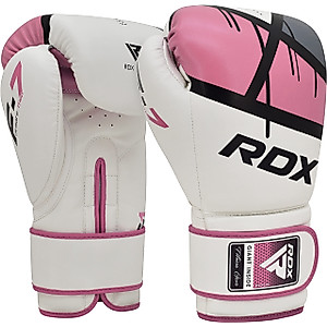 RDX Women Boxing Gloves for Training Muay Thai Maya Hide Leather Ladies Mitts for Fighting, Kickboxing, Sparring EGO Glove for Punch Bag, Focus Pads and Double End Ball Punching