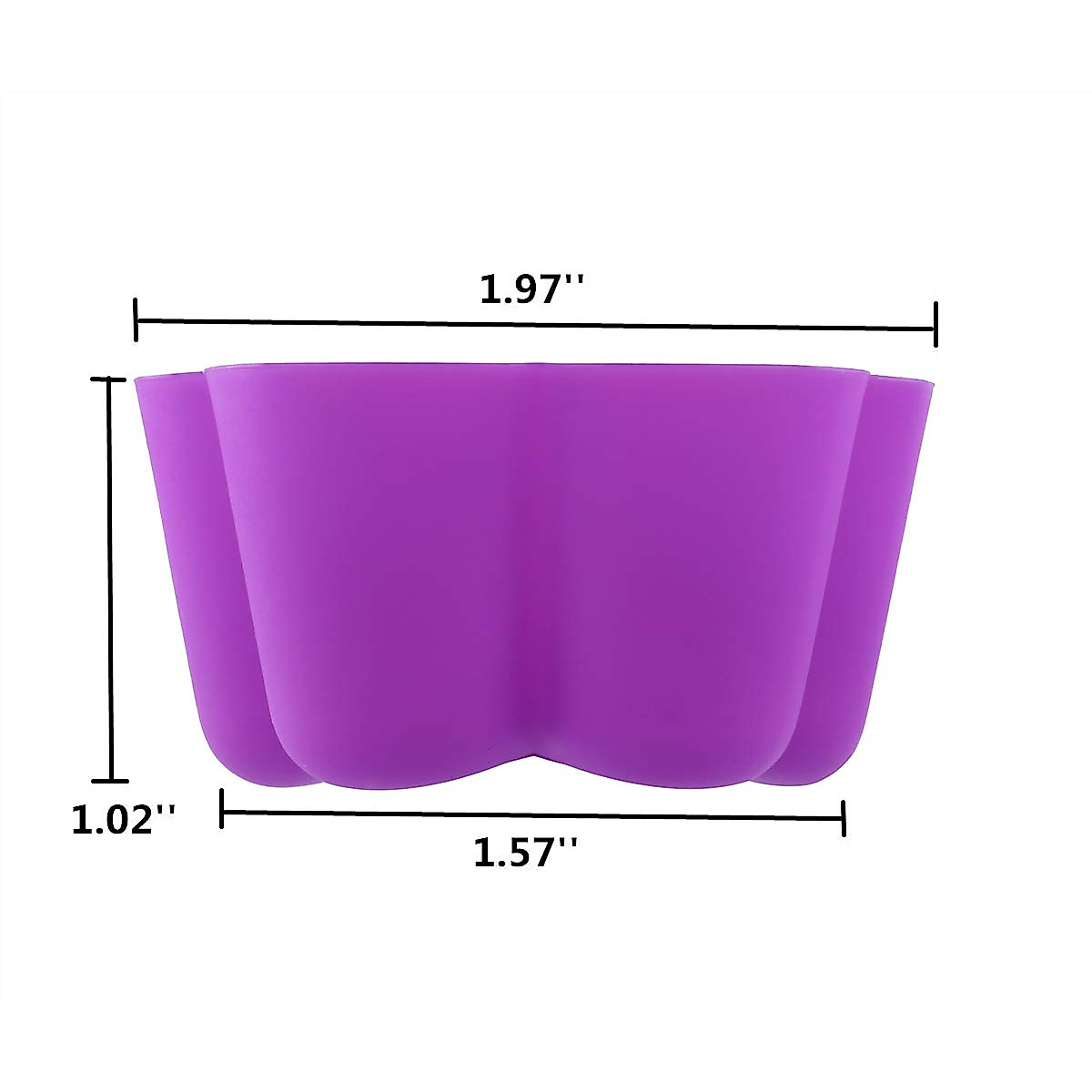 Mirenlife Reusable and Non-stick Mini Silicone Baking Cups/Muffin Cups/Mini Cupcake Liners/Mini Chocolate Holders/Truffle Cups -24 Pack-6 Vibrant Colors Flower