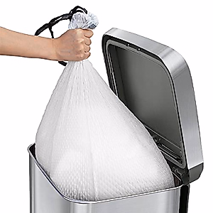 Glad Stainless Steel Step Trash Can with Clorox Odor Protection | Large Metal Kitchen Garbage Bin with Soft Close Lid, Foot Pedal and Waste Bag Roll Holder, 13 Gallon, All Stainless