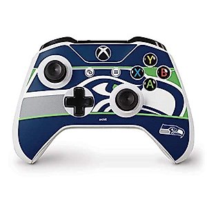 Skinit Decal Gaming Skin Compatible with Xbox One S Controller - Officially Licensed NFL Seattle Seahawks Zone Block Design