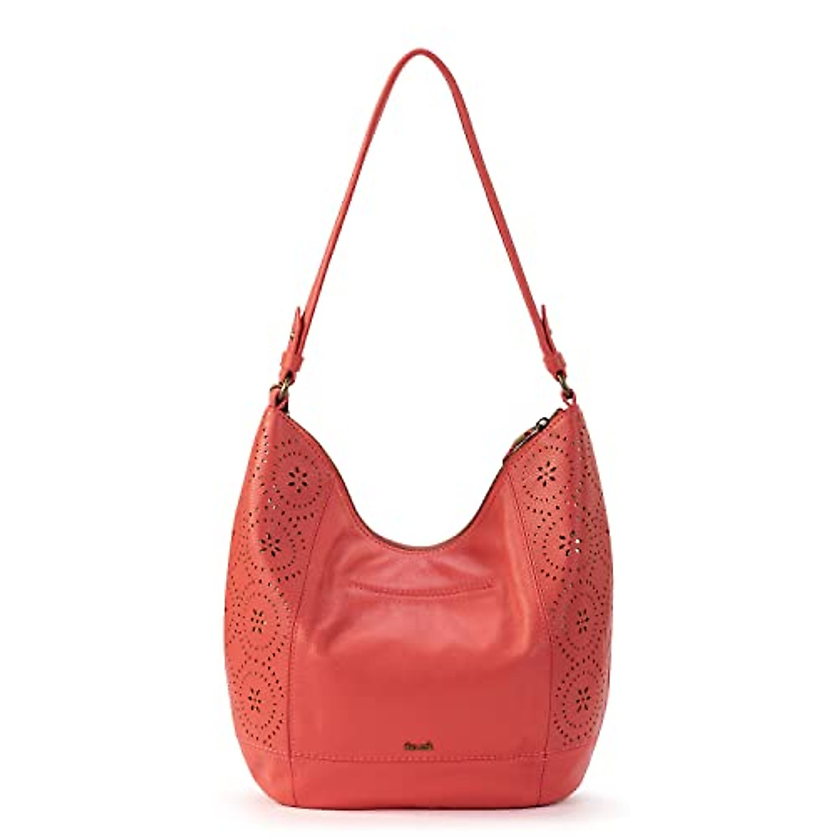 The Sak womens Sequoia Hobo Bag in Leather Soft Slouchy Silhouette Timeless Elevated Design Multifunctional Sustainably Mad, Cayenne Mandala Perf, One Size US
