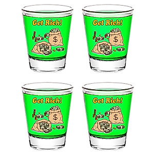 HOMEYUT Shot Glasses, 1.5oz Color Changing Shot Glasses Set of 4/Super Cute Ornate Shot Glasses/Funny Glasses/Heavy Base Shot Glass Set/Tequila Shot