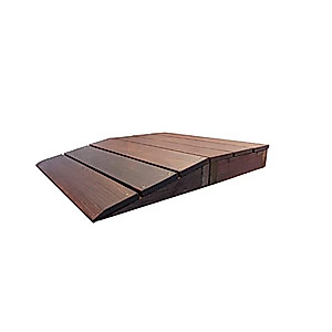 Outdoor Intermediate Wheelchair Ramp and an Outdoor Intermediate Step (Made in the USA) (Ironwood)