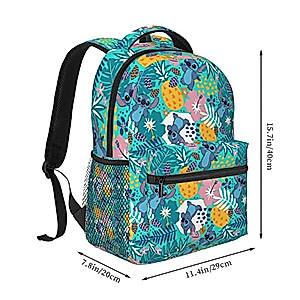 KOKZIP Unisex School Backpacks 3D Printed Funny Cartoon Laptop Backpacks Casual Durable Daypack 15.6 Inch