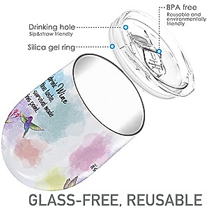 KAIRA I don't Drink Wine for the Taste Insulated Wine Tumbler with Lid 12 OZ -Stainless Steel Outdoor Wine Glass - Funny Birthday Christmas Gifts for Wine Lover Her Women Best Friends