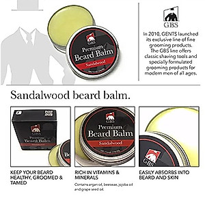 G.B.S Beard Taming Variety Set- 1 Sandalwood Beard Balm, 1 Sweet Orange Beard Balm, 1 Sandalwood Beard Oil and 1 Unscented Beard Oil, Pack of 4