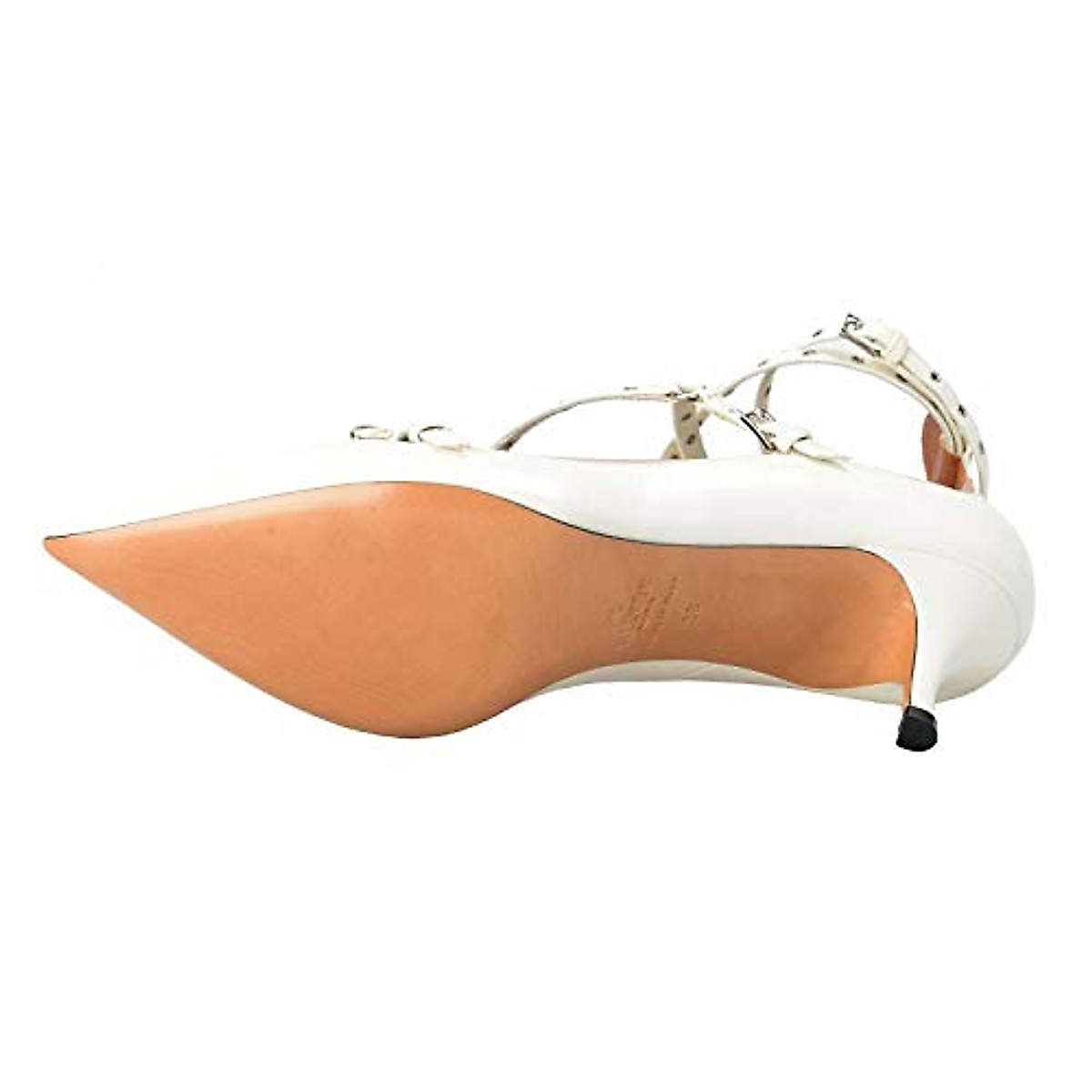 Valentino Women's Leather Two Tones Ankle Strap Kitten Heels Shoes Sz US 8 IT 39 Multi-Color