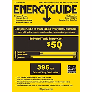 Summit FFBF241W 24 Bottom Freezer Refrigerator with 11.35 cu. ft. Capacity Crisper Drawer Ultra Quiet Operation in White