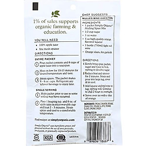 Simply Organic Mulling Spice, Certified Organic, Gluten-Free | 1.2 oz | Pack of 3